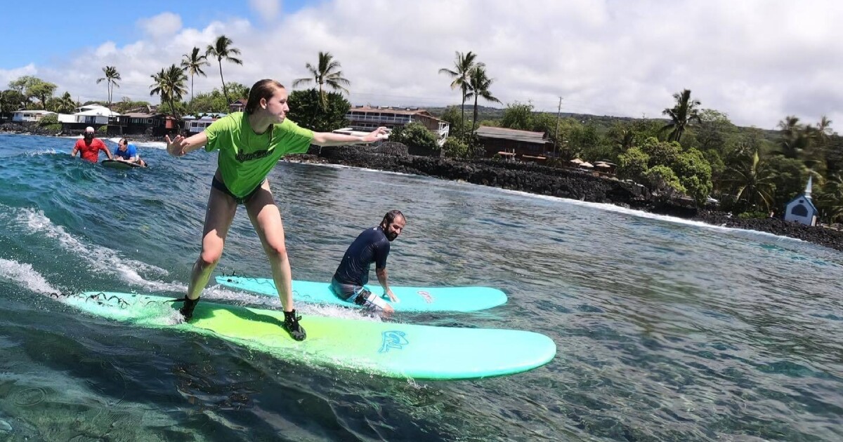 Learn to Surf in Kona - Adventure Tours Hawaii